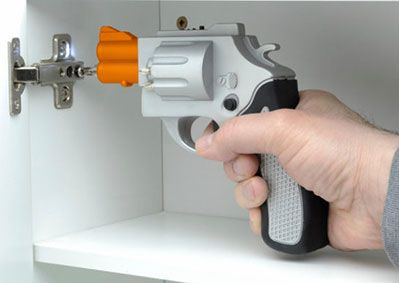 Silver Revolver Shaped Screwdriver - Goofts, funny gifts, gags and pranks.